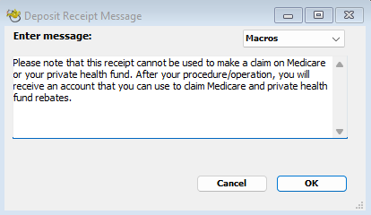 How do I change the receipt message on my deposits? | Genie Support