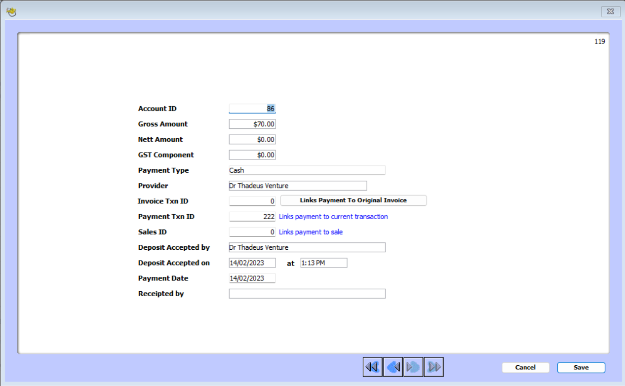 The Payments area | Genie Support